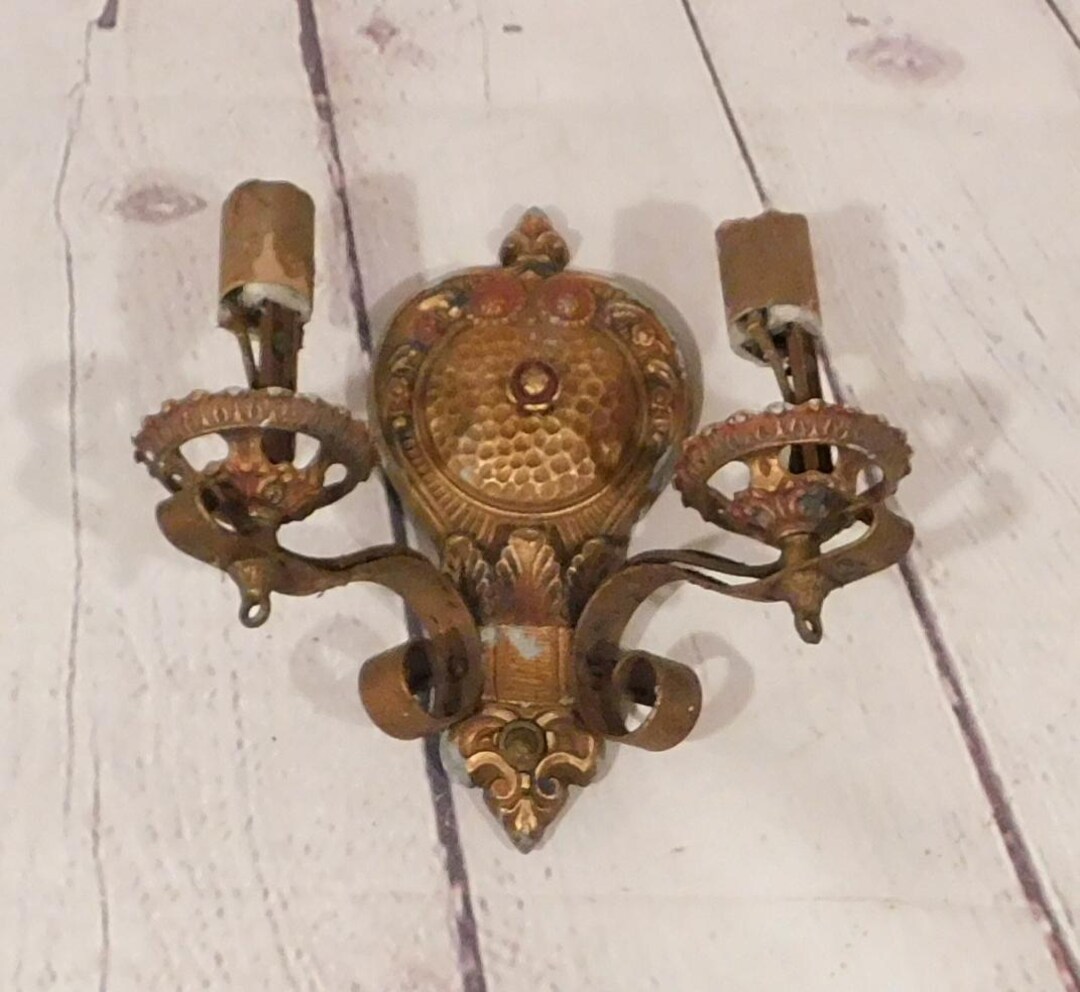 Antique Two Arm Wall Sconce for Restoration, Parts, or Repair, LL60 - Etsy