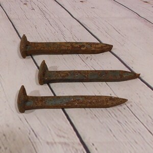 Vintage Railroad Spikes, Rustic Industrial Decor, Three Iron Spikes ...
