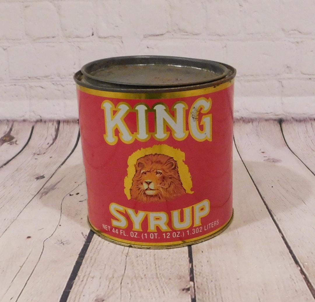 Vintage King Syrup Tin, Farmhouse Kitchen Decor - Etsy