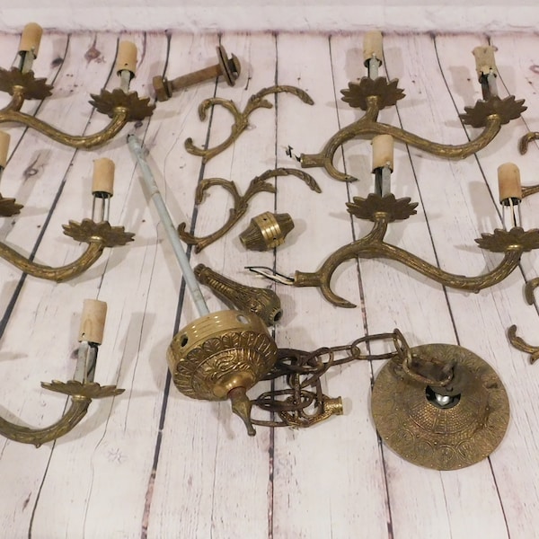 Antique Bronze Chandelier Parts at Kermit Bourdon blog