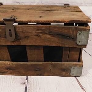 Antique Wood Berry Crate, Slatted Rustic Strawberry Fruit Crate, 18 1/2 ...