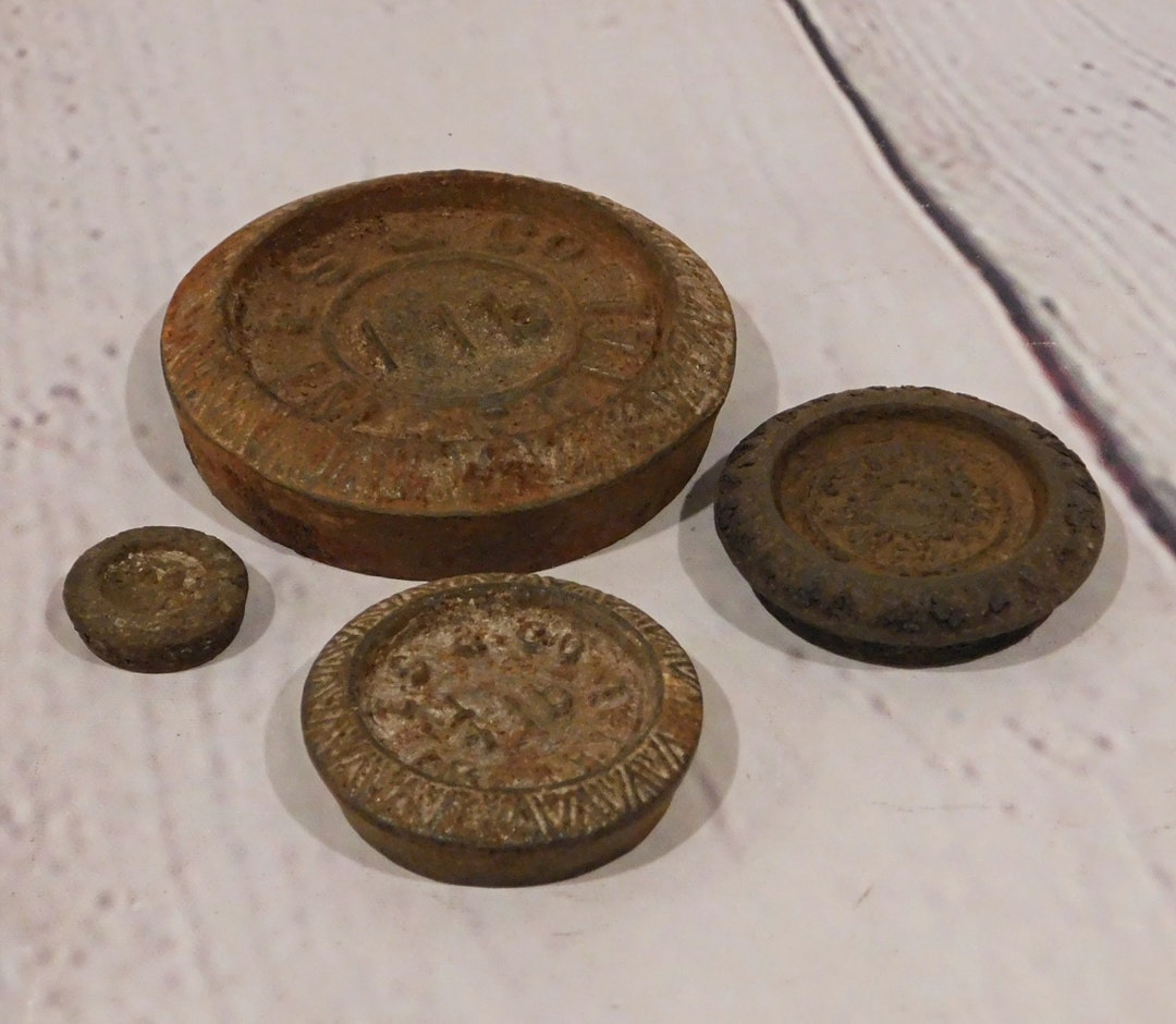 E.S. & Co., Imperial Cast Iron Scale Weights, Antique Balance Scale ...