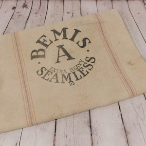 Bemis Extra Heavy Duty Feed Bag, Vintage Feed & Seed Bag, Farmhouse ...