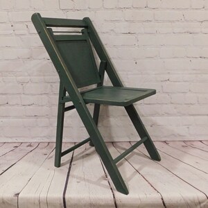 Vintage Green Wood Folding Chair, Porch Chair, Deck Chair, Farmhouse ...