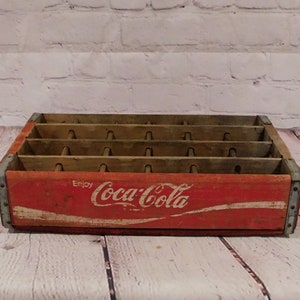 Divided Red Coca Cola Crate, Vintage Soda Case, Shadow Box, One Broken ...