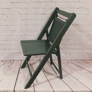 Vintage Green Wood Folding Chair, Porch Chair, Deck Chair, Farmhouse ...