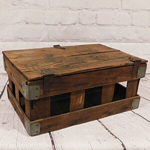 Antique Wood Berry Crate, Slatted Rustic Strawberry Fruit Crate, 18 1/2 ...
