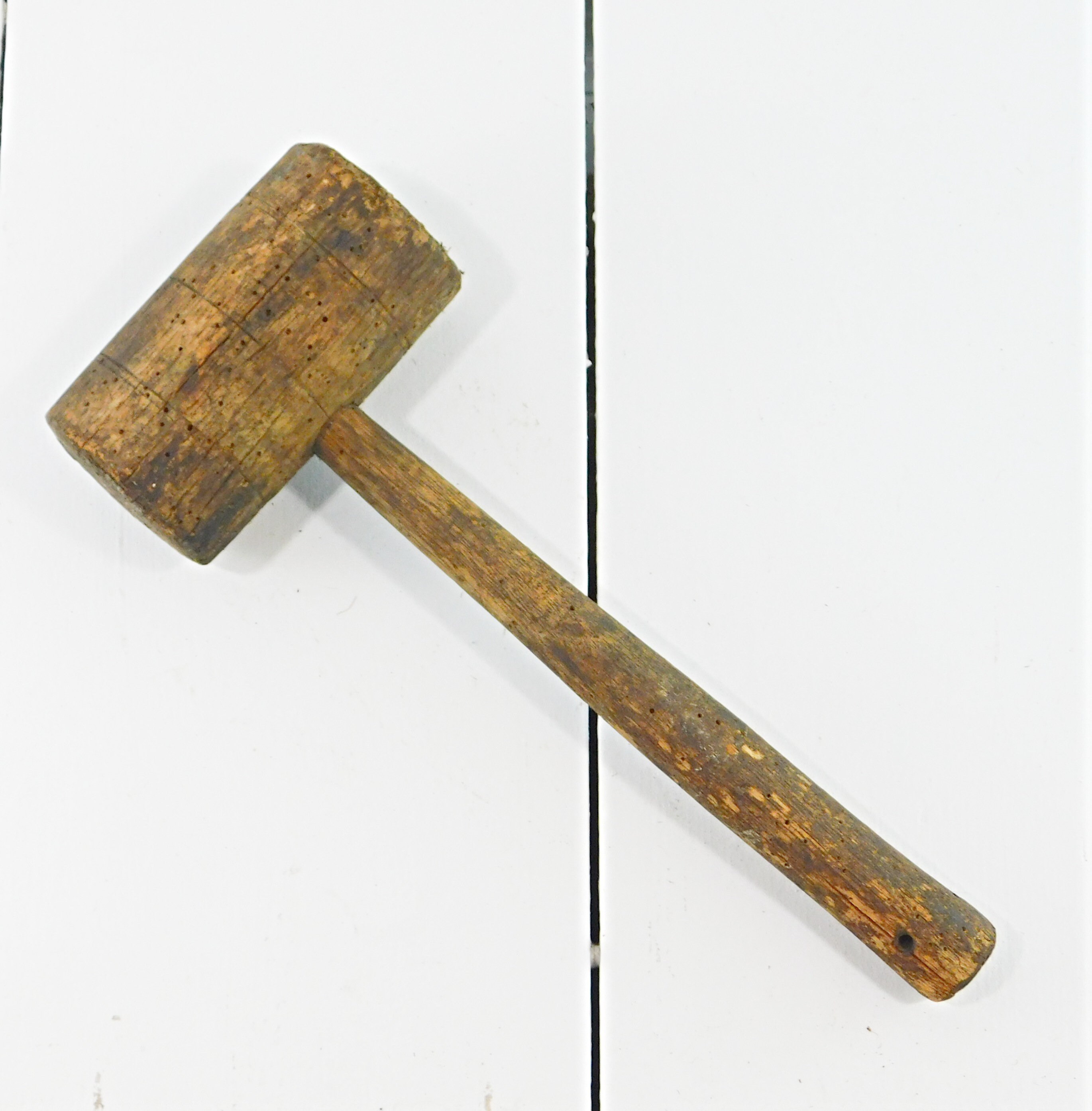 Vintage Wood Mallet 14L Wooden Mallet Vintage Hand | Etsy