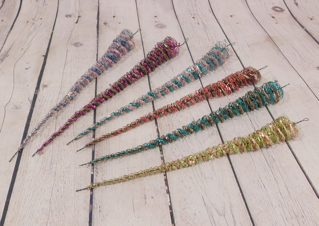 Vintage Spiral Metal Twist Icicle Ornaments 11 1/2l - Etsy