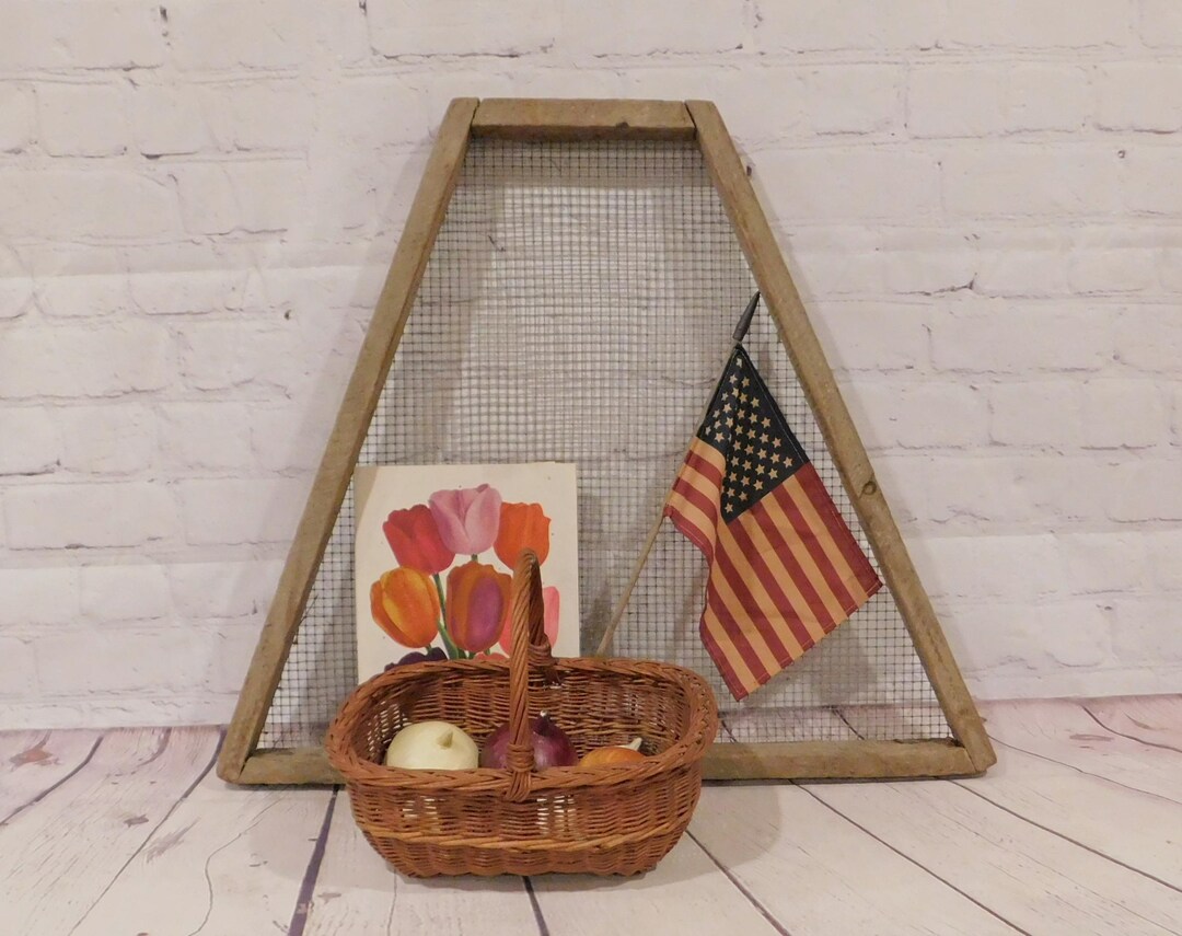Wood Framed Wire Sifter, Vintage Farm & Farmhouse, 24"h, VF47 - Etsy