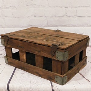 Antique Wood Berry Crate, Slatted Rustic Strawberry Fruit Crate, 18 1/2 ...