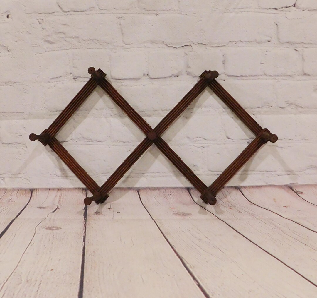 Vintage Accordion Peg Rack, Wooden Folding Wall Rack, Hat Rack, VK58 - Etsy