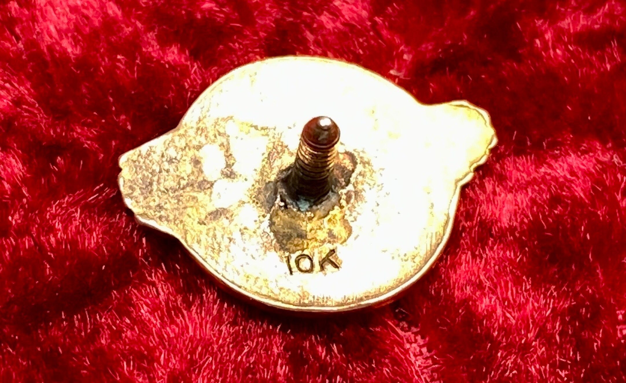 10K Yellow Gold Ruptured Duck WW2 Honorable Service Lapel Pin Discharge ...