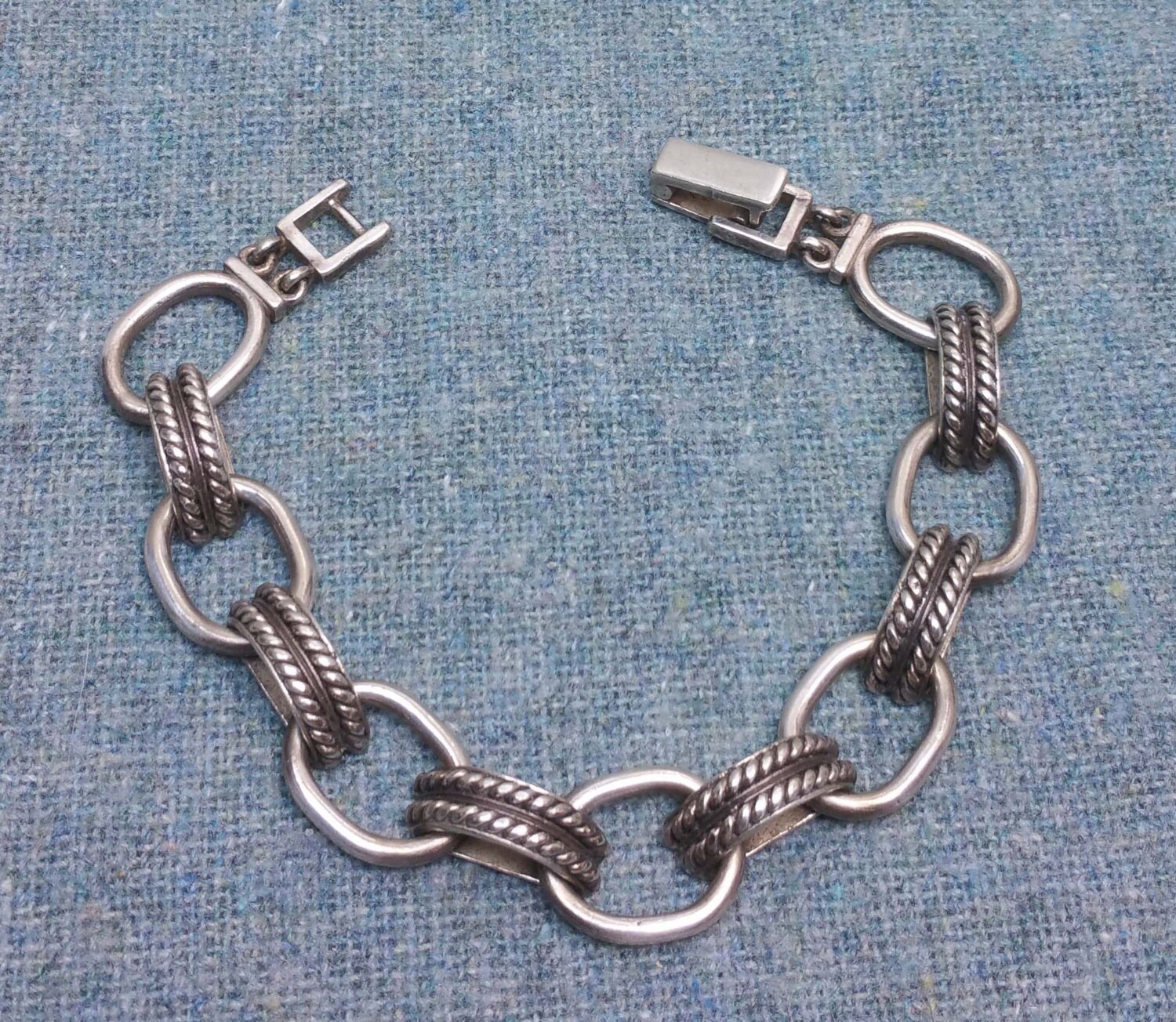 Vtg Italian Sterling Silver Fancy Link Unisex Bracelet FAS 925 - Etsy