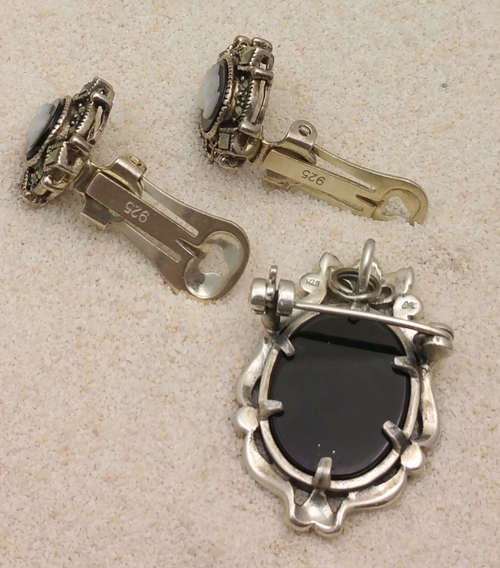 Victorian Inspired Sterling Silver Cameo Demi Mother of - Etsy