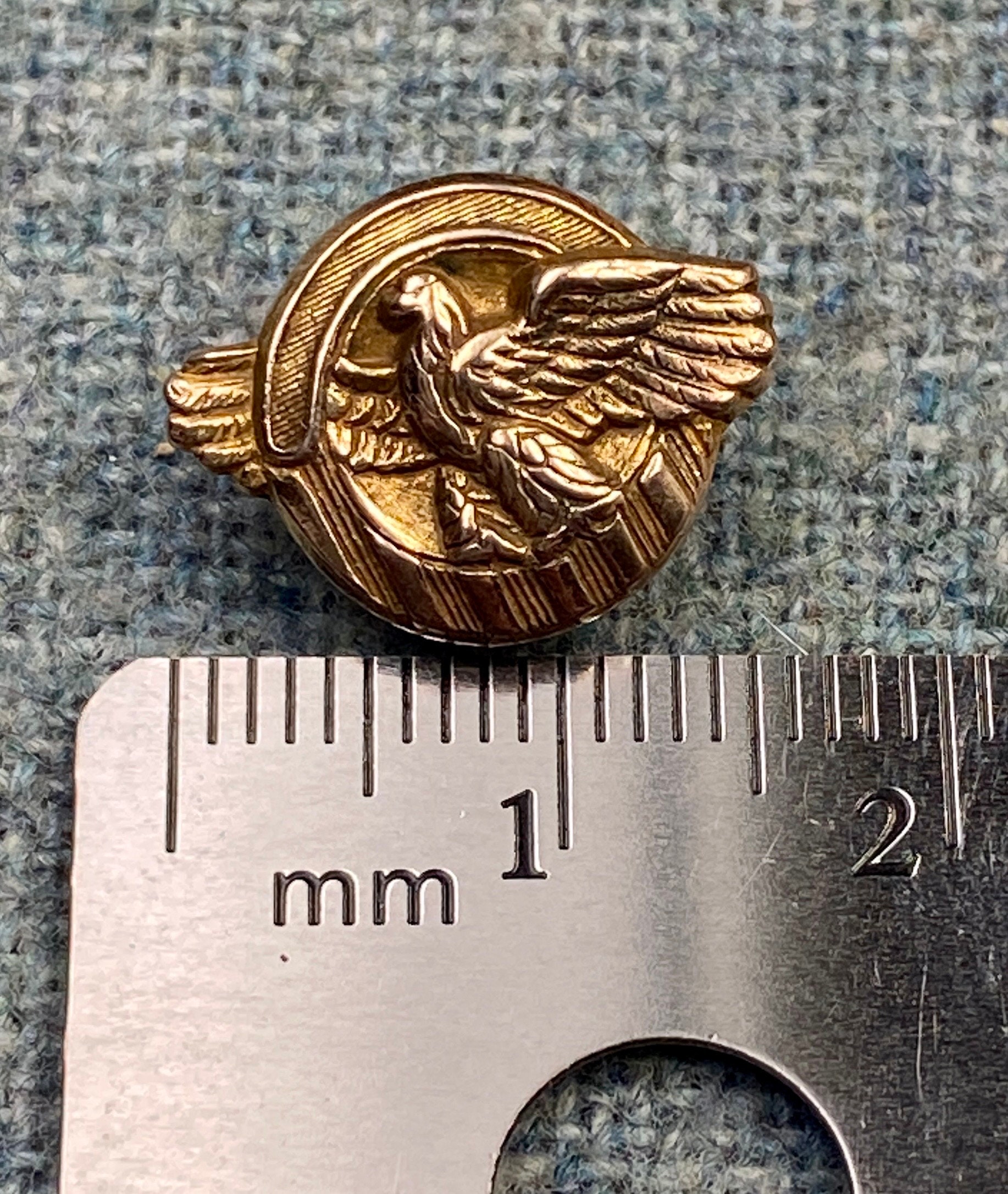 10K Yellow Gold Ruptured Duck WW2 Honorable Service Lapel Pin Discharge ...