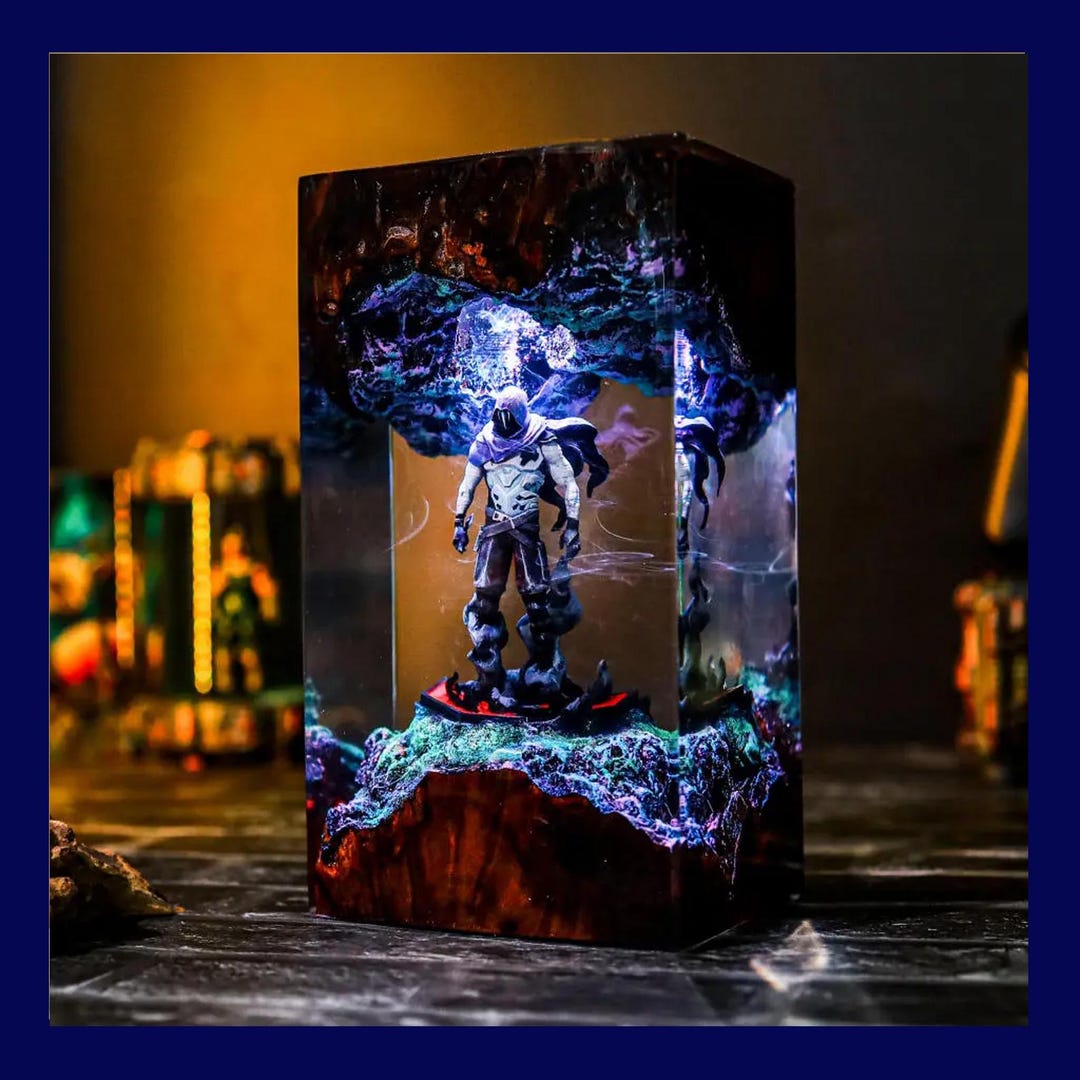 Omen Valorant Game Handmade Resin Lamp,diorama Resin Epoxy,epoxy and ...