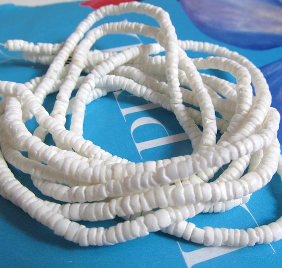 White Shell Heishi Wafers Shell Washers White Ruff Shell - Etsy