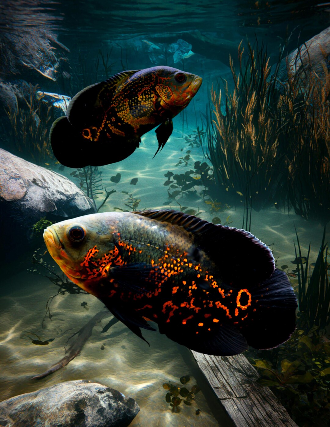 Oscar Cichlid Fish Aquarium Fish Tank Oscars Wall Art - Etsy