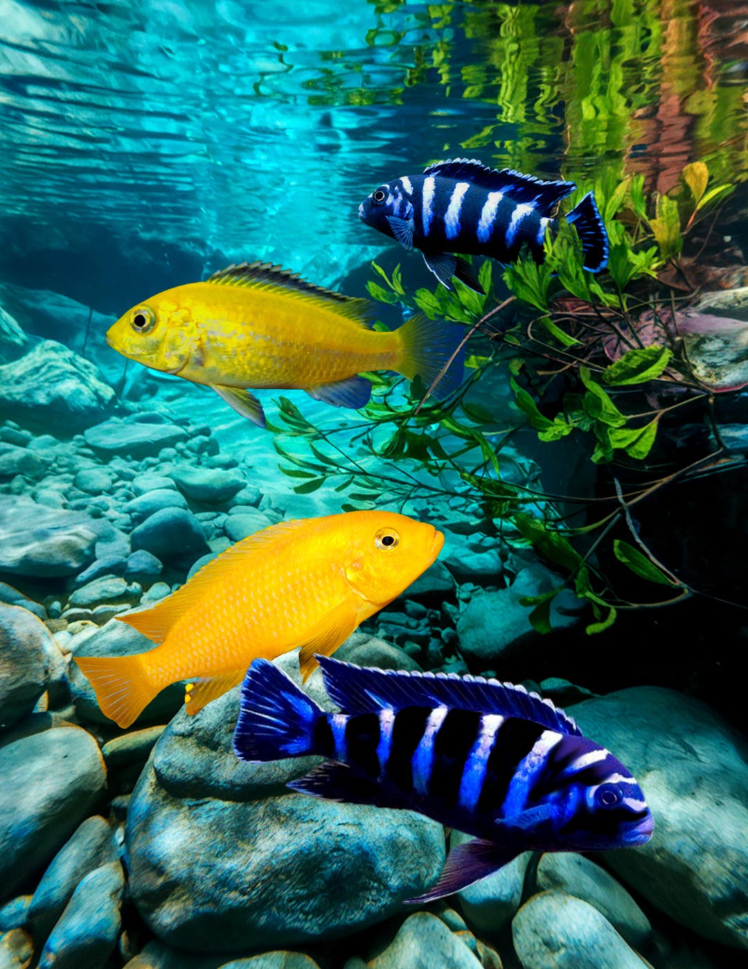 Mbuna Yellow Lab Cichlid Aquarium Fish Tank Wall Art - Etsy