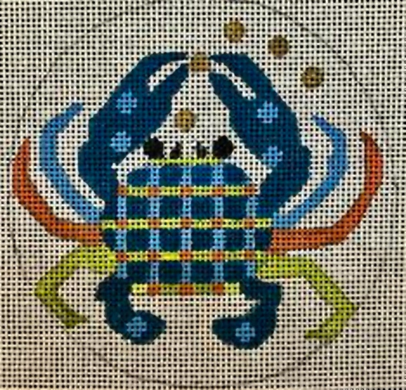 Needlepoint Handpainted Melissa Prince Crab 4 - Etsy