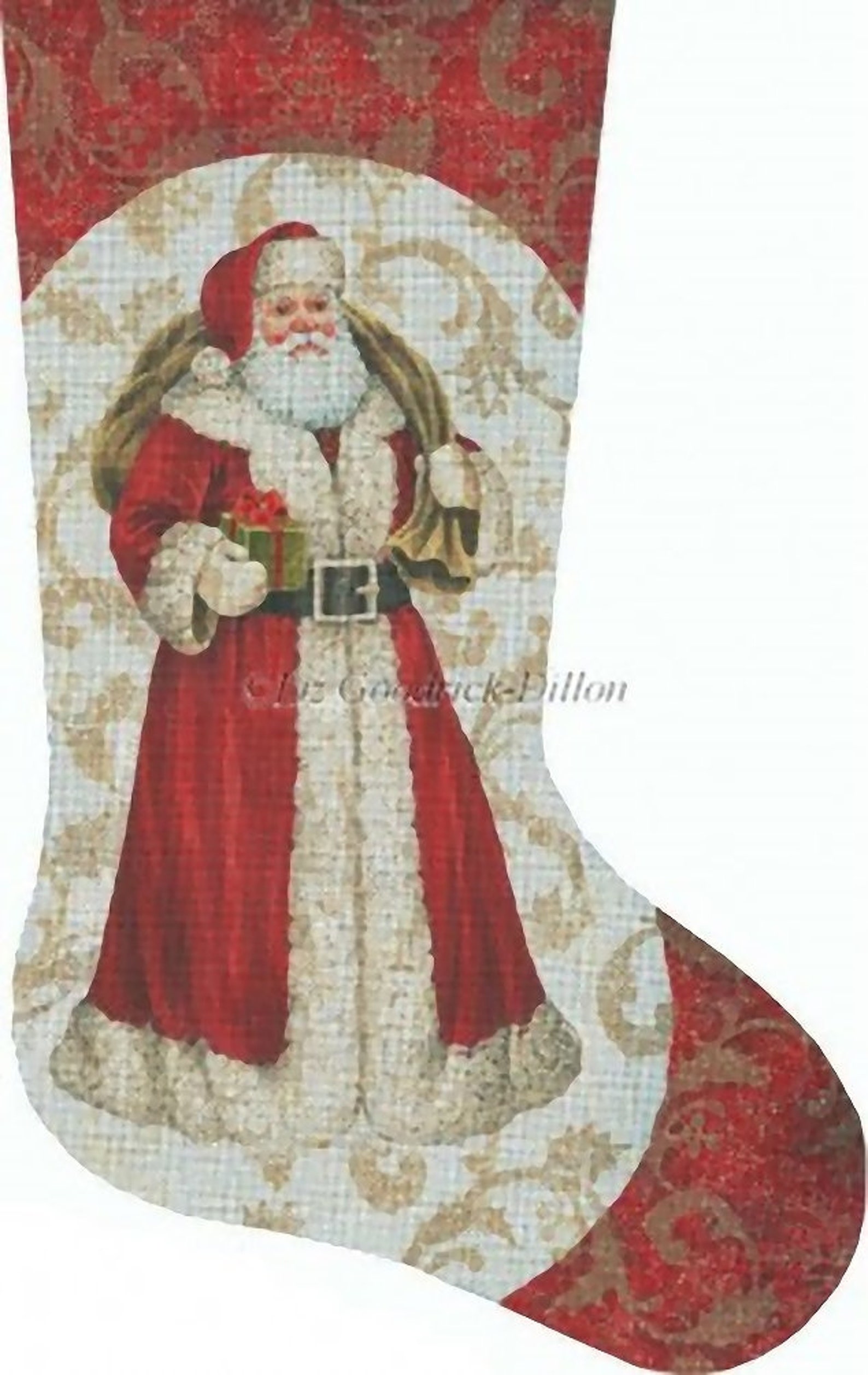 Needlepoint Handpainted Liz Goodrick Dillon Christmas Stocking - Etsy