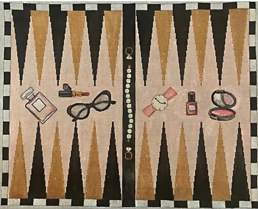 Needlepoint Handpainted Gayla Elliot Beauty Backgammon Board 20x16 - Etsy