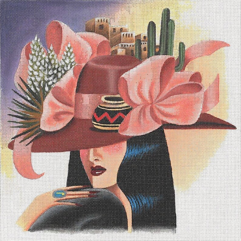Needlepoint Handpainted Leigh Designs Desert Song 10x10 free - Etsy