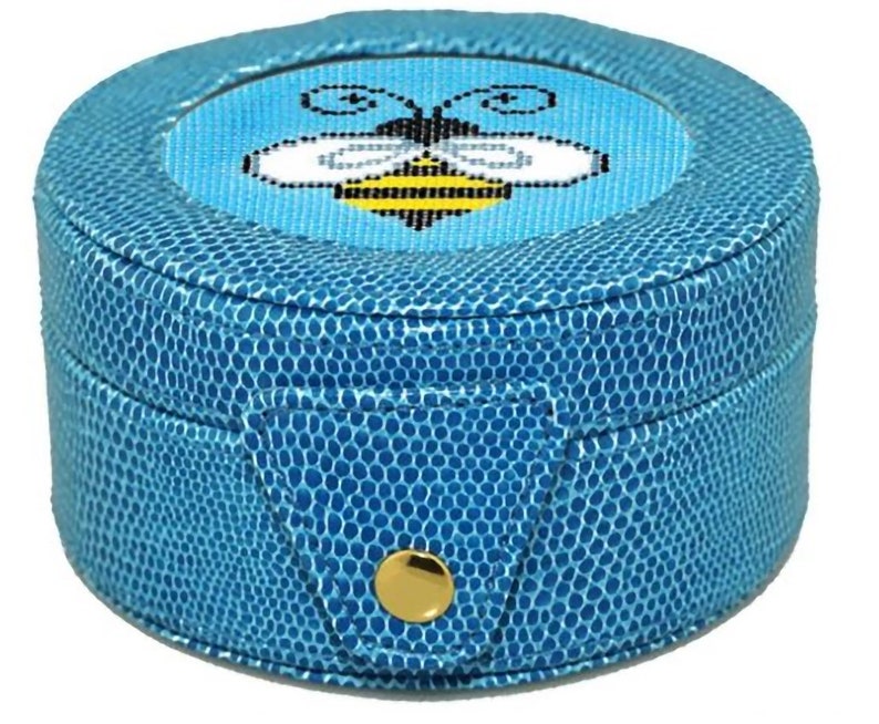 Needlepoint Lee Gift Box Leather Choose Your Color | Etsy