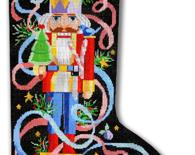 Handpainted Needlepoint Christmas Stocking Nutcracker CBK 21" - Etsy