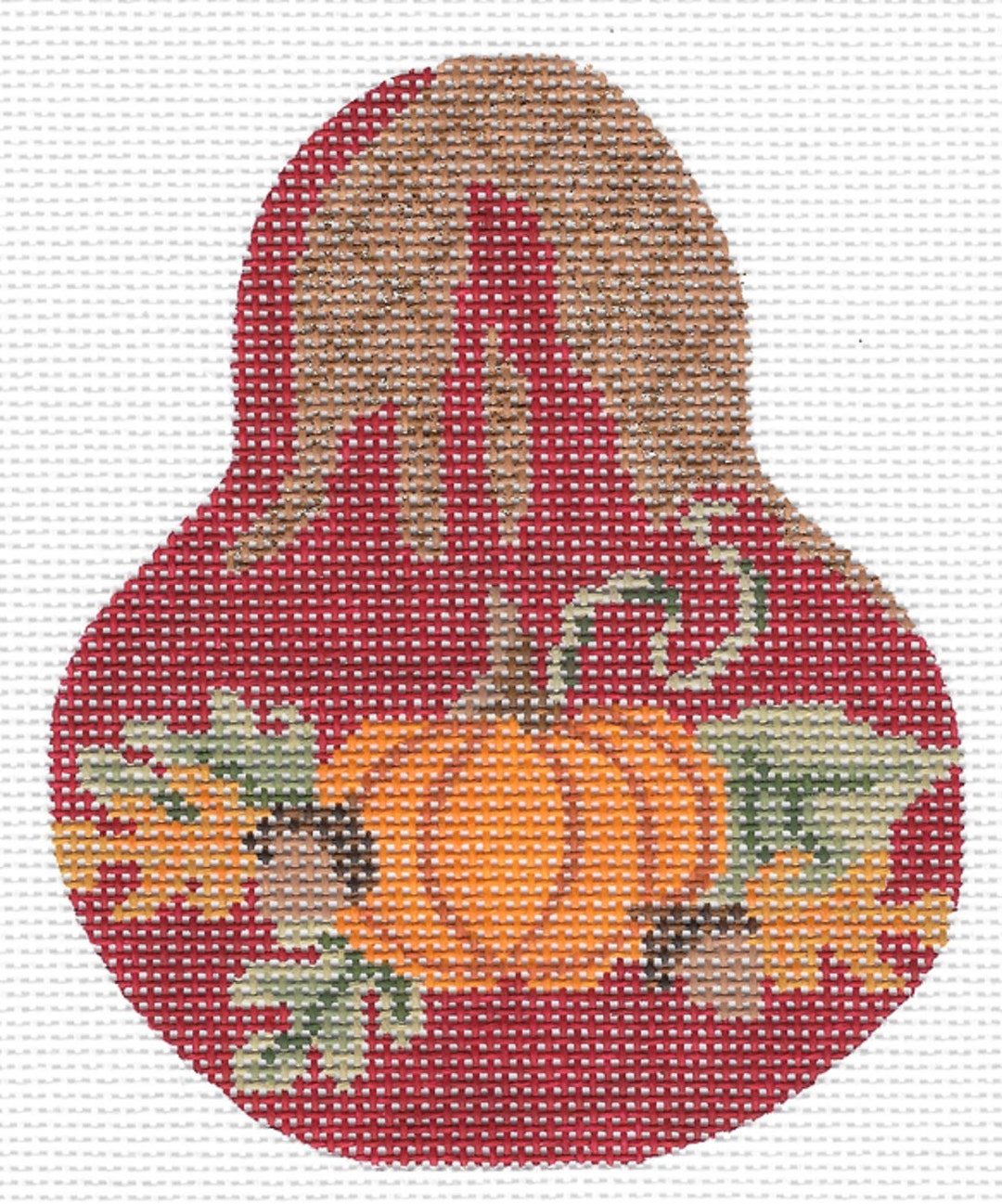 Handpainted Needlepoint Kelly Clark Pumpkin Pear - Etsy