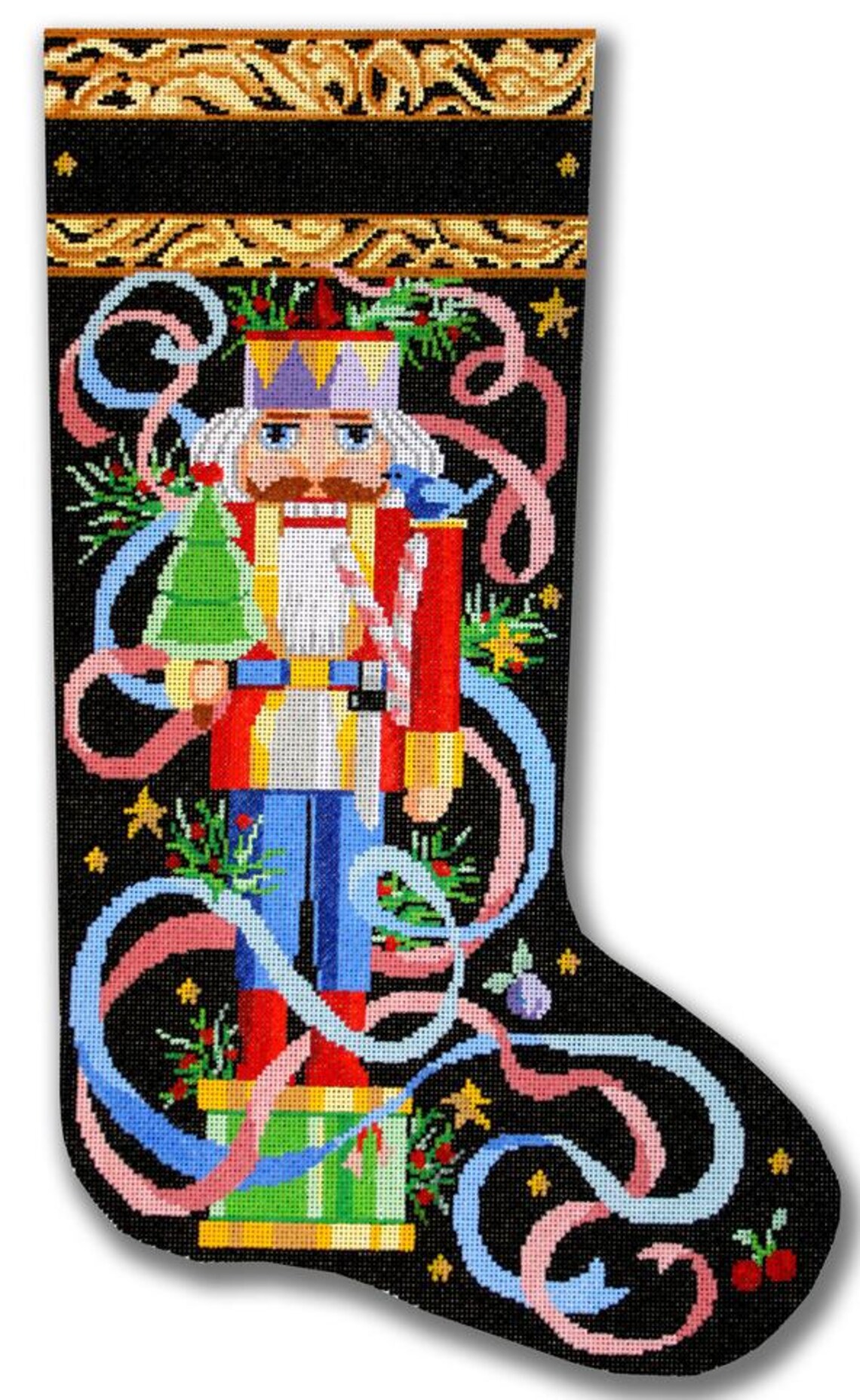 Handpainted Needlepoint Christmas Stocking Nutcracker CBK 21" - Etsy