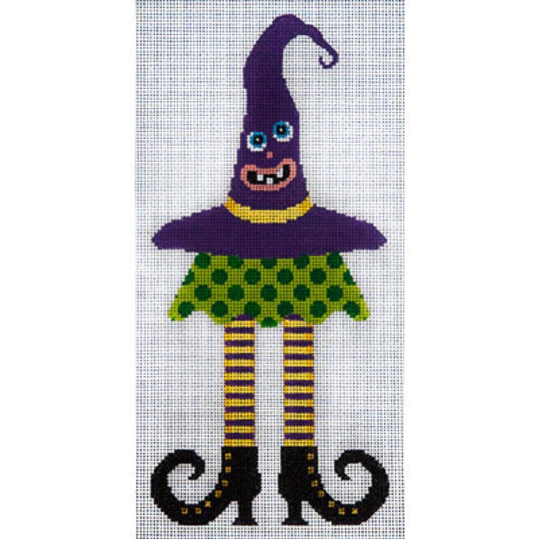 Needlepoint Handpainted JP Needlepoint Halloween Wicked Witch 7x12 - Etsy