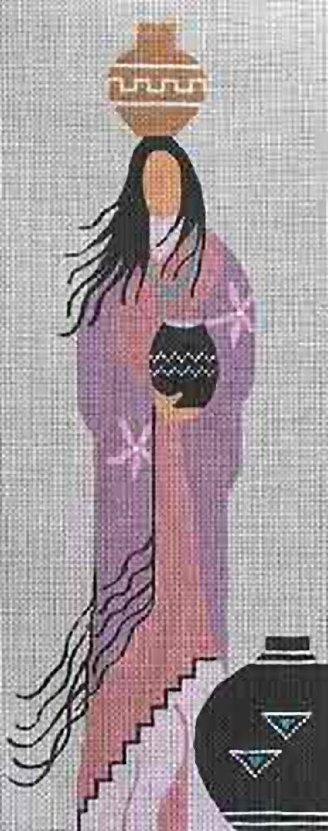 Needlepoint Handpainted Sundance Designs Josie W/stitch Guide 5x14 - Etsy