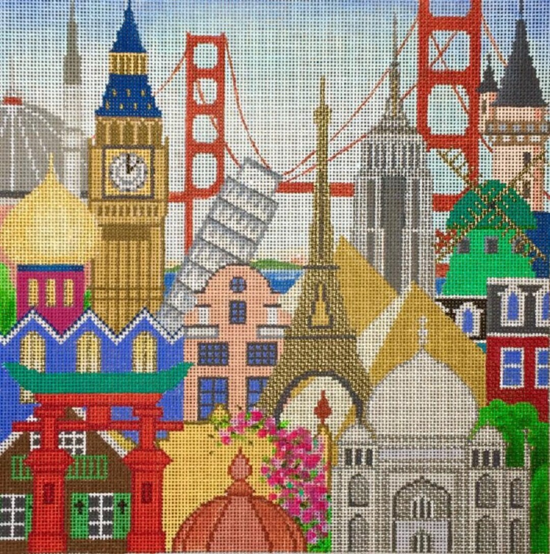 Needlepoint Handpainted Amanda Lawford World Peace - Etsy