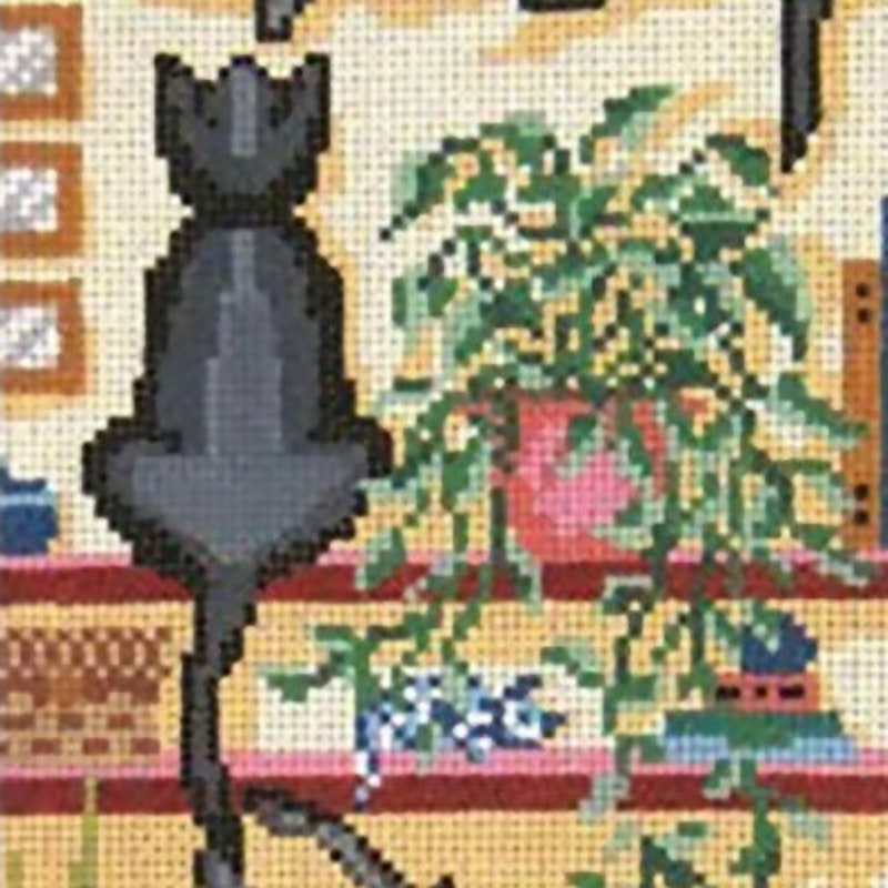 Cat Needlepoint - Etsy