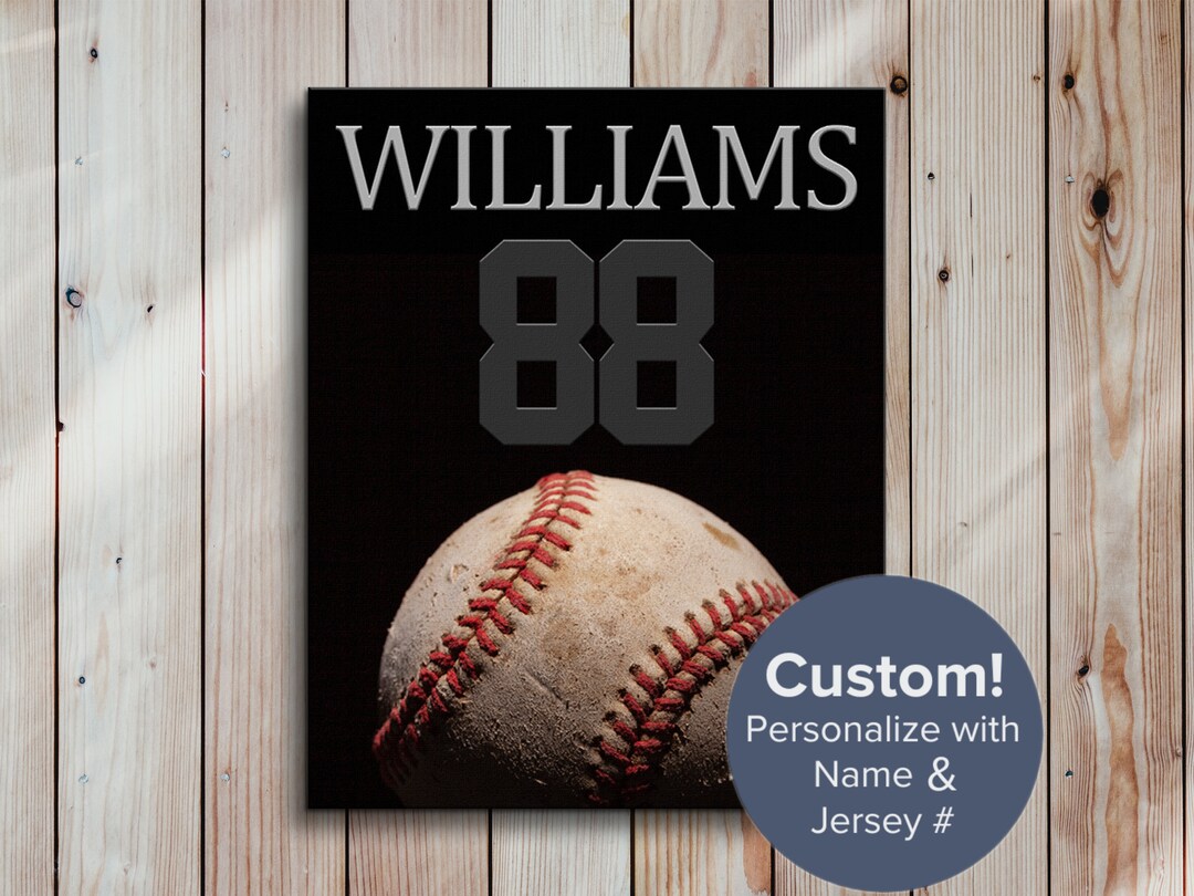 Personalized Baseball Gift With Name, Baseball Art for Boys, Sports ...