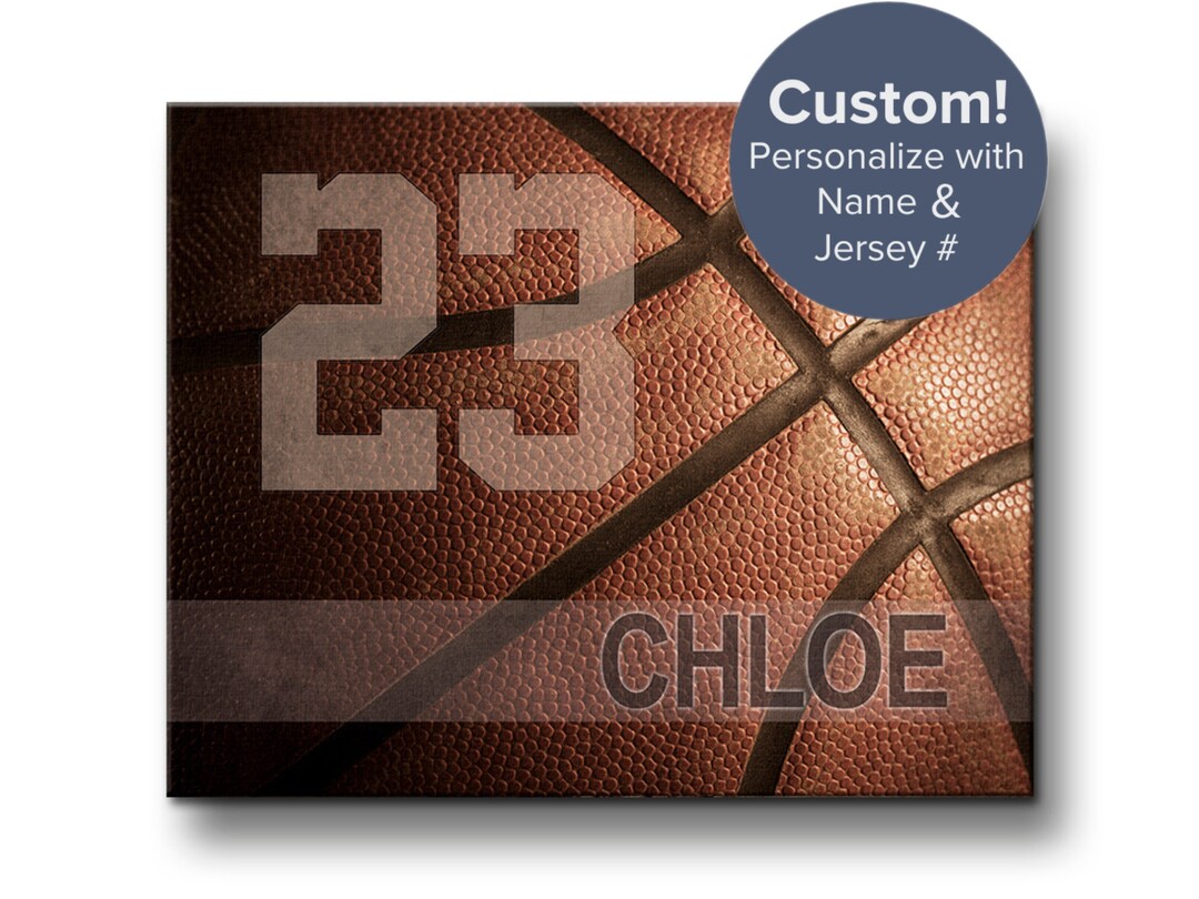 Personalized Basketball Art Print With Name, Girls Basketball Gift ...
