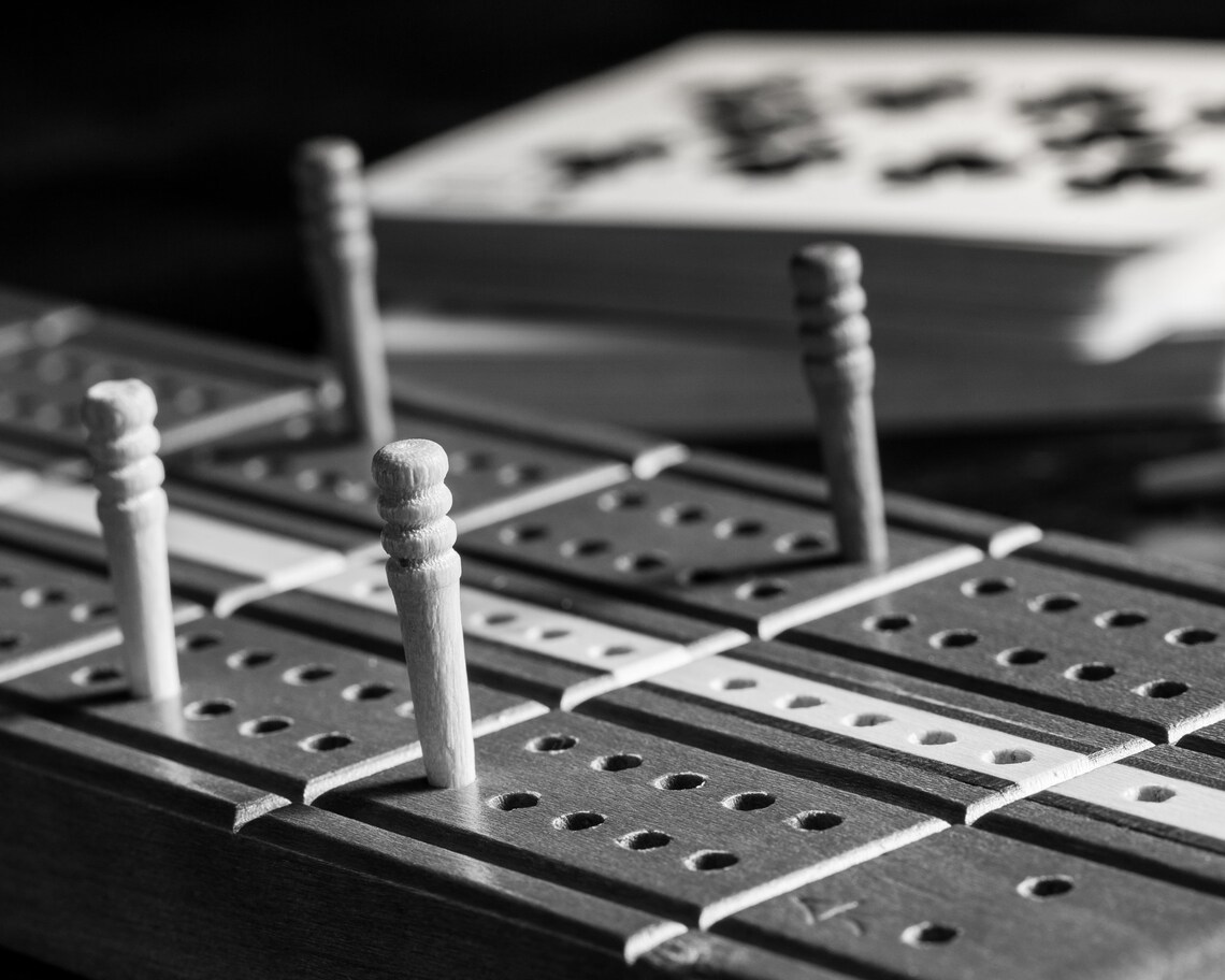 Game Room Decor Cribbage Wall Art Classic Board Game Black | Etsy
