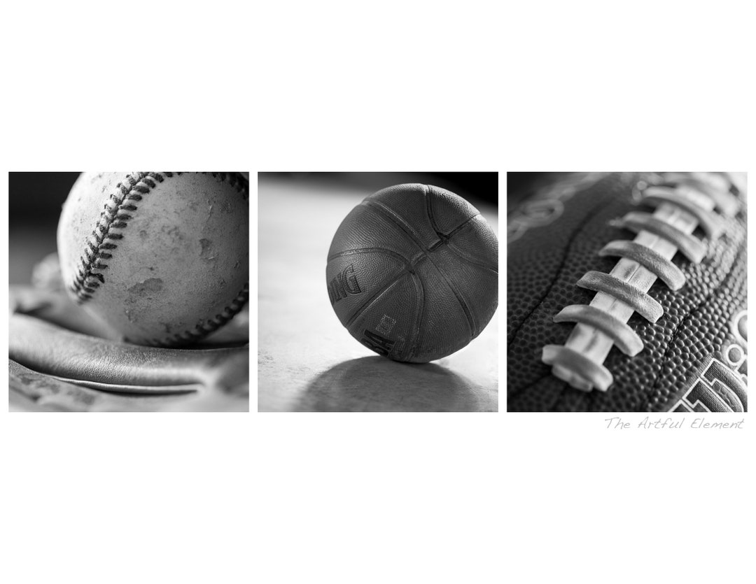 Black and White Sports Art Sports Wall Art Prints Kids Room - Etsy