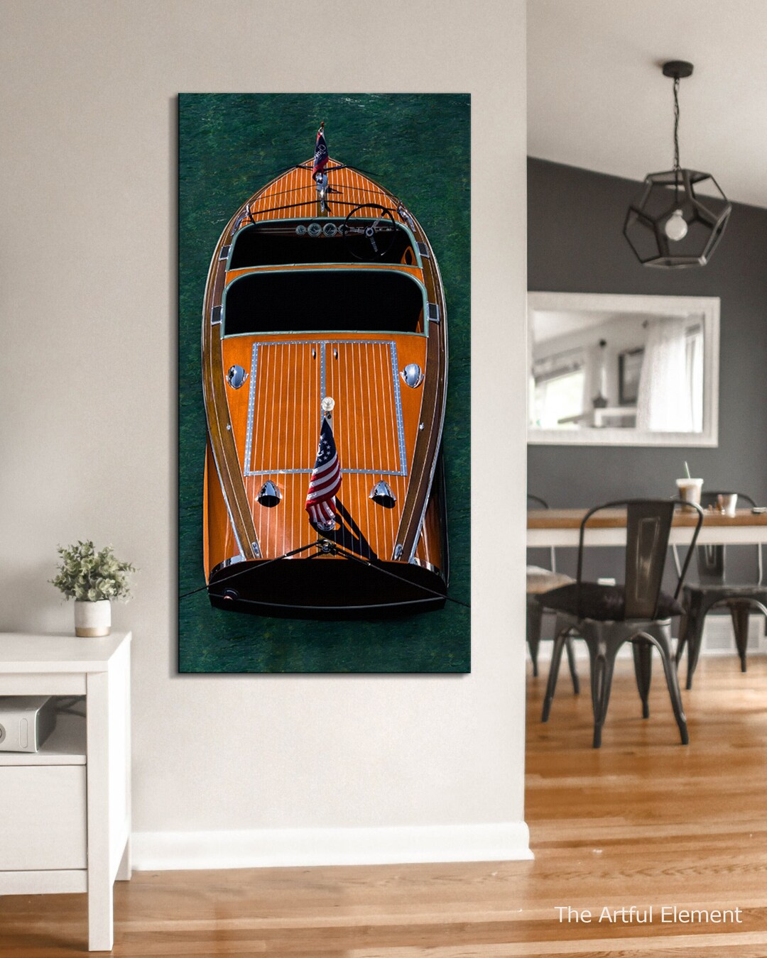 Wood Boat Wall Art For Nautical Lake House Decor Boat Gift On Print Or