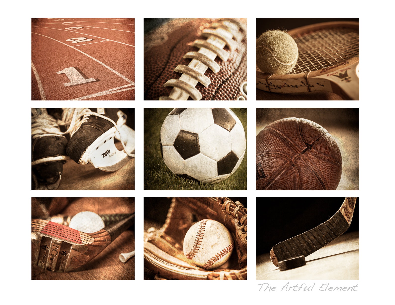 Sports Prints Giant Collection of Sports Art Set of 9 | Etsy