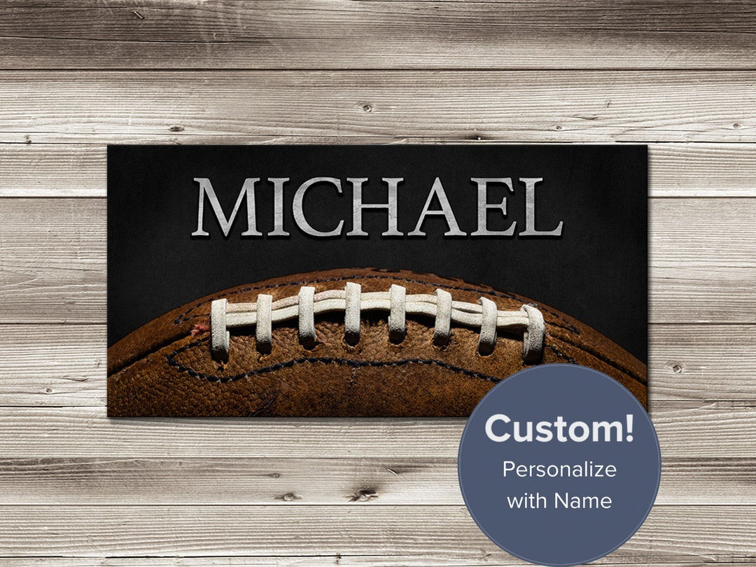 Personalized Football Wall Art Football Gift for Players - Etsy