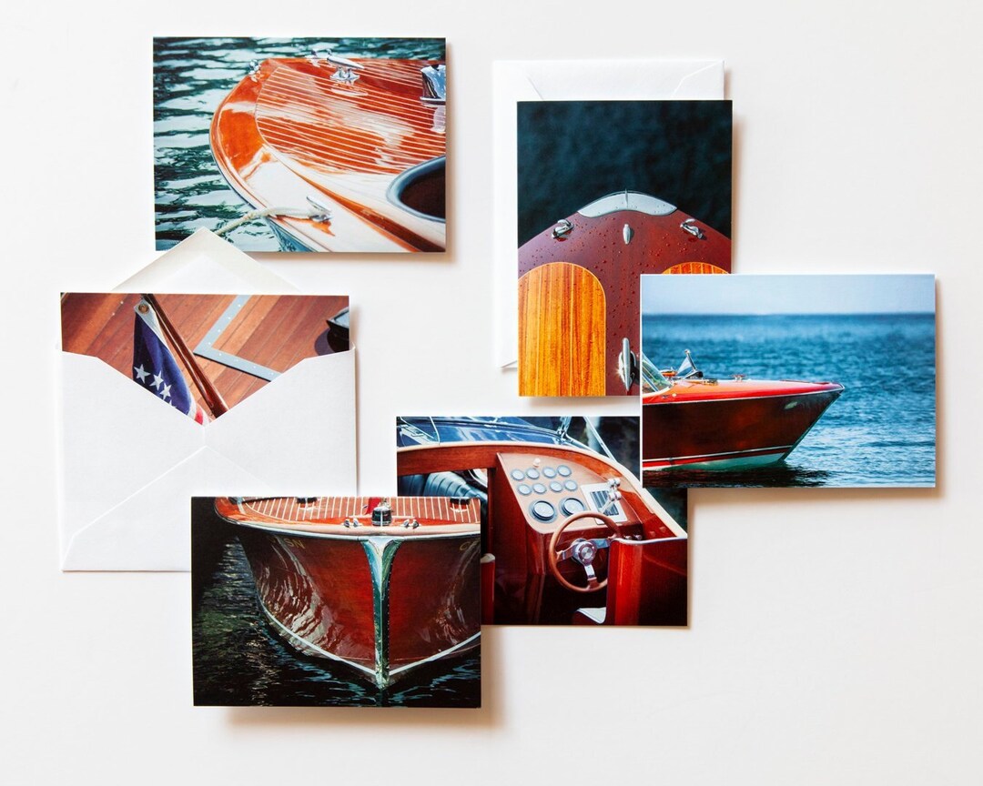 Nautical Greeting Card Set, Original Photography Vintage Wood Boats ...