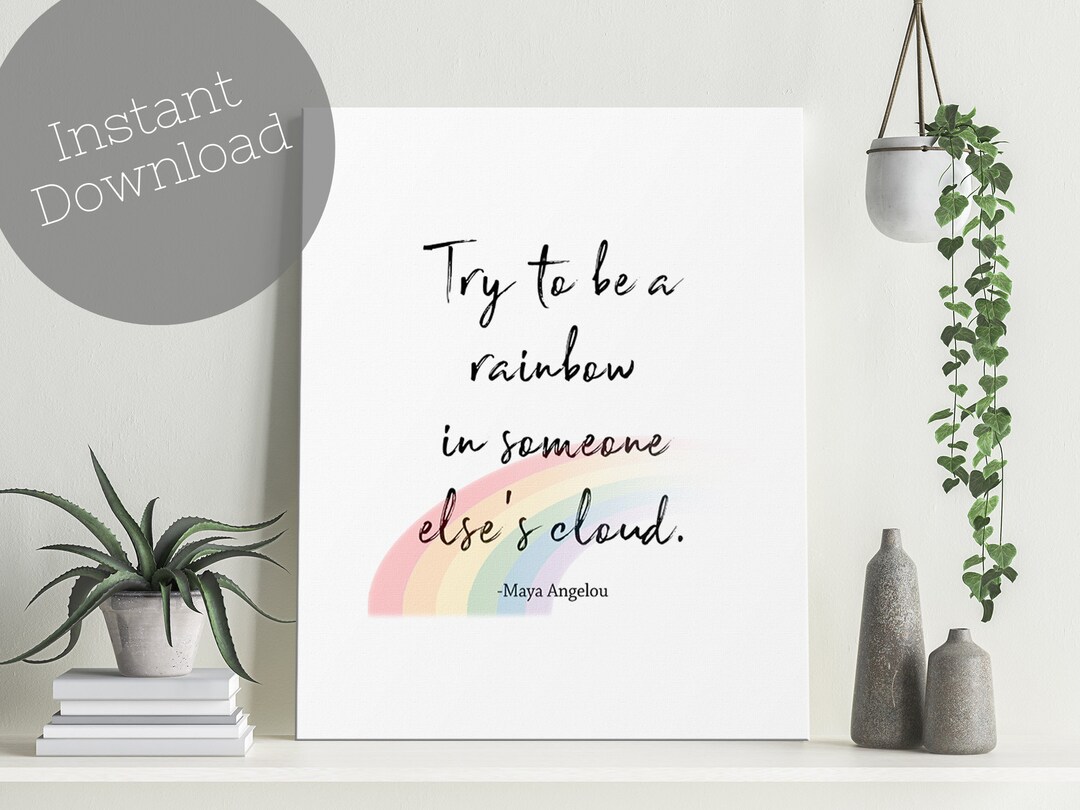 Maya Angelou Quote, Digital Download, Print Your Own Inspirational ...
