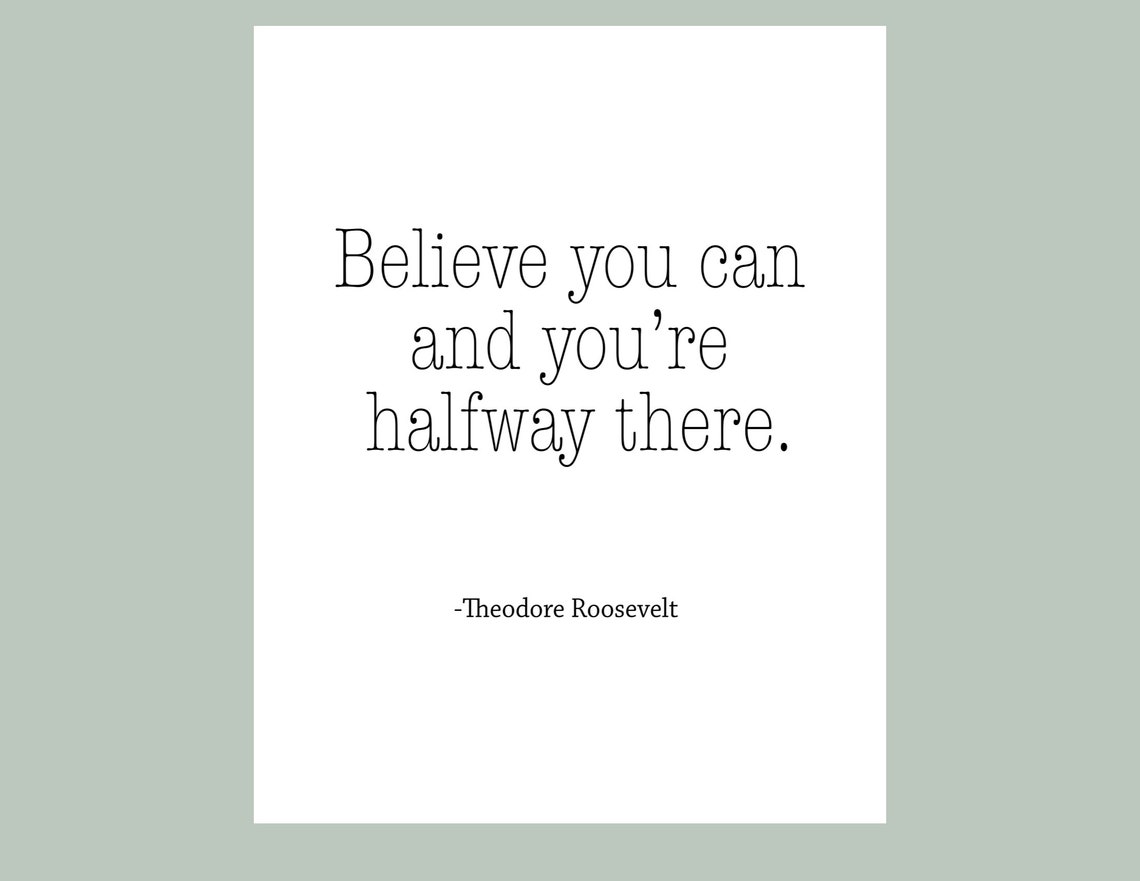 Theodore Roosevelt Quote Inspirational Quote on Canvas - Etsy