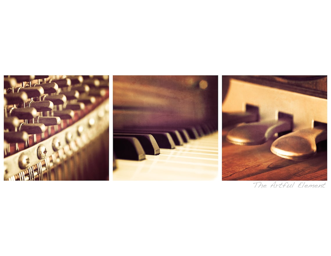 Piano Art Photography Print Set Music Room Decor Living Room | Etsy