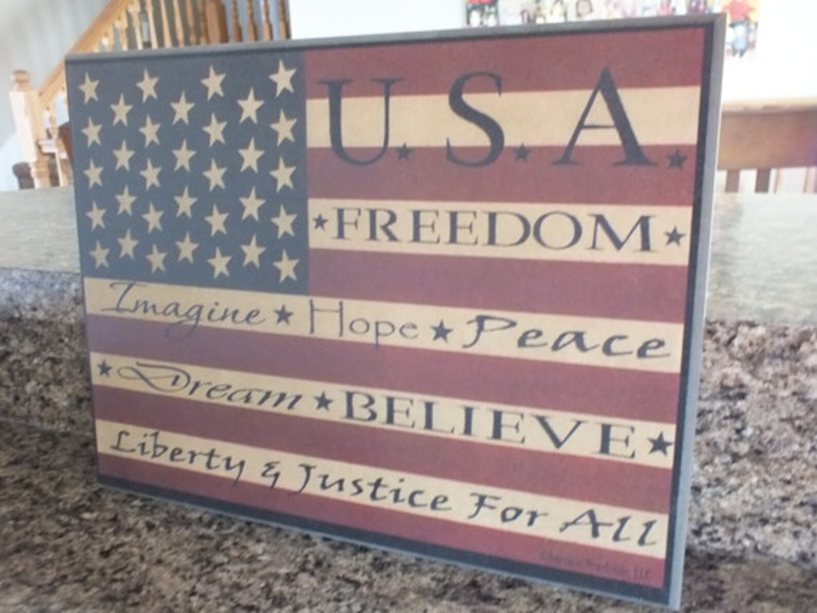 Americana Sign Flag Sign Wood Plaque Signs W/ Sayings | Etsy