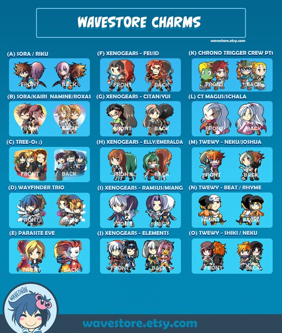 Squaresoft/squareenix Series Charms | Etsy