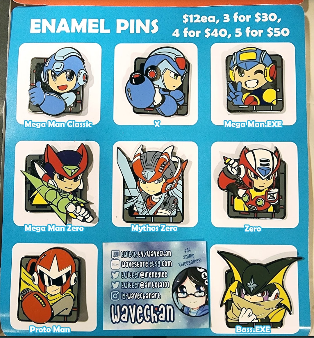 Mega Man Enamel Pins - Etsy